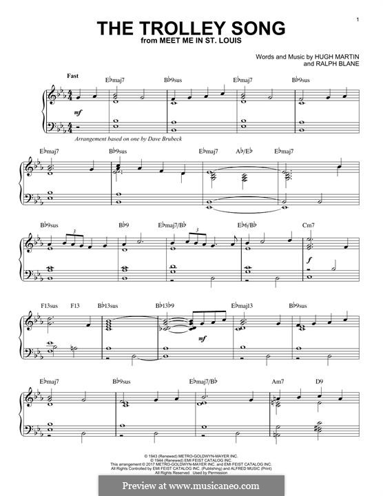 The Trolley Song (from Meet Me in St. Louis) by H. Martin, R. Blane on ...