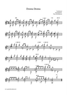Donna Donna by folklore - sheet music on MusicaNeo