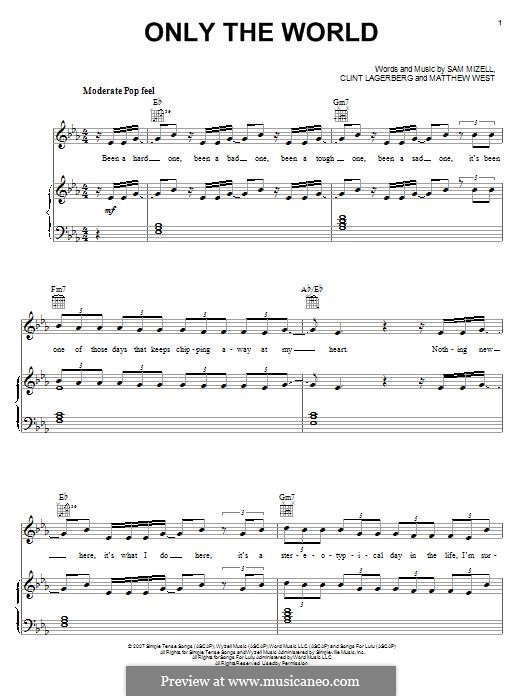 Only The World Mandisa By M West S Mizell C Lagerberg On Musicaneo