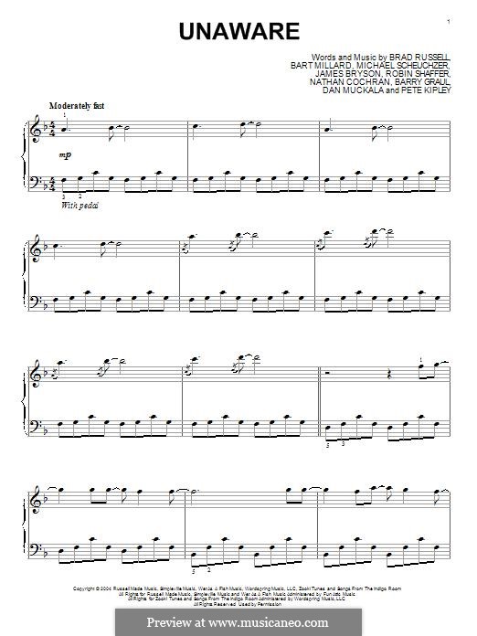 Unaware (Mercyme) by B. Graul, B. Millard, D. Muckala, J. Bryson, M ...