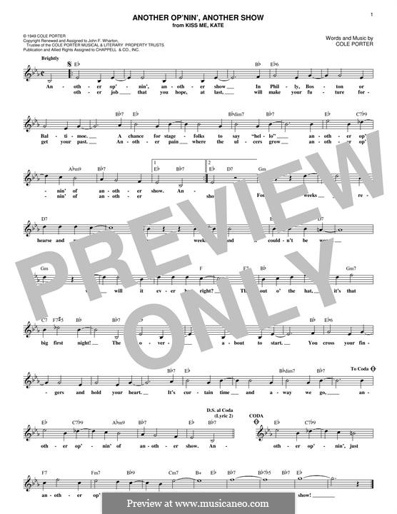 Another Op'nin', Another Show (from Kiss Me Kate) by C. Porter on MusicaNeo
