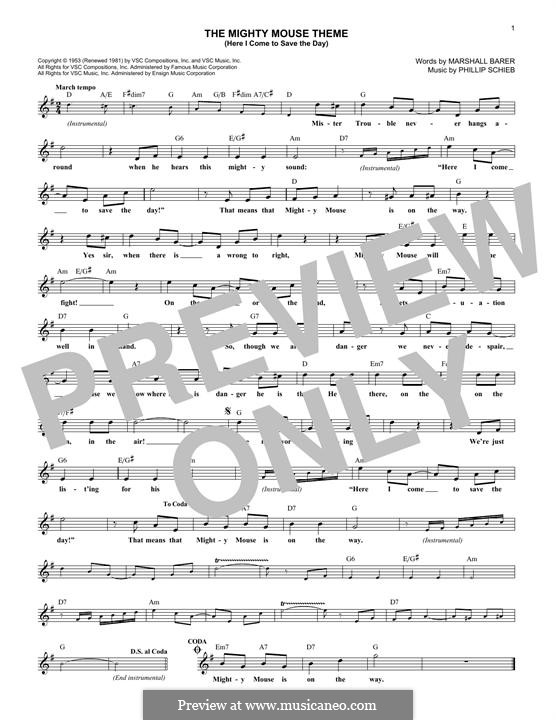The Mighty Mouse Theme (Here I Come To Save the Day) by P. Schieb on ...