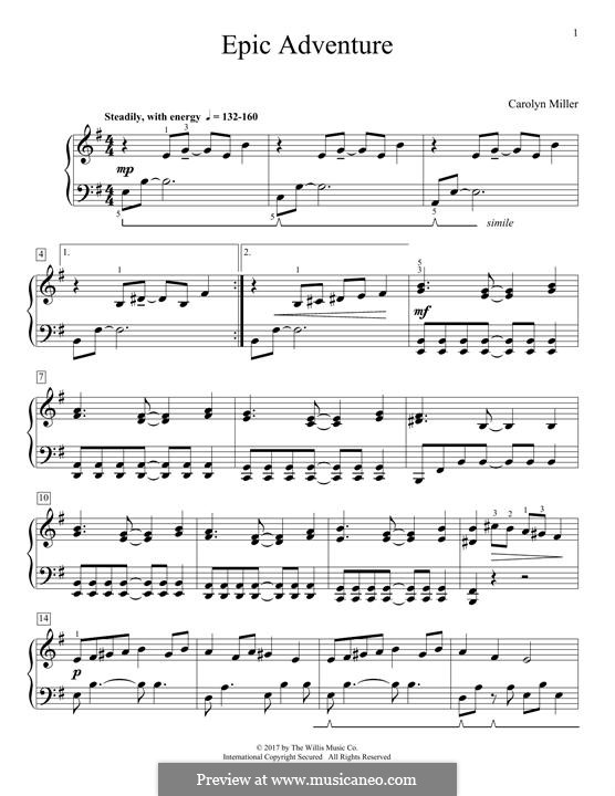 Epic Adventure by C. Miller - sheet music on MusicaNeo