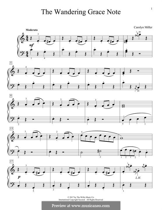 The Wandering Grace Note by C. Miller - sheet music on MusicaNeo