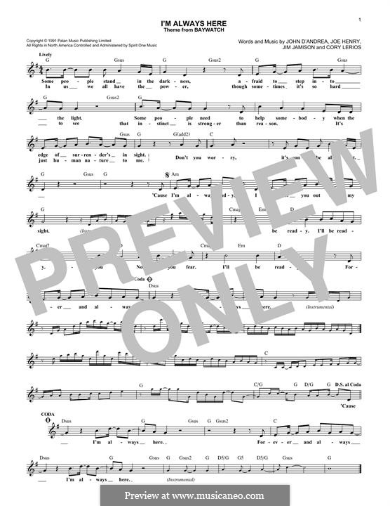 I'm Always Here (theme from Baywatch) by C. Lerios, J. Jamison, J ...