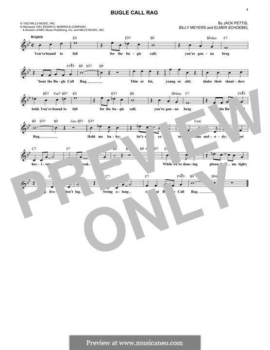 Bugle Call Rag (Benny Goodman) by B. Meyers, E. Schoebel, J. Pettis on ...
