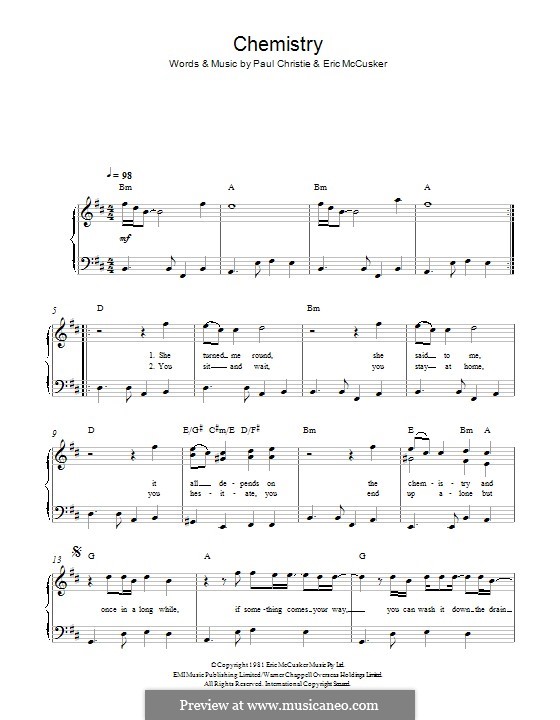 Chemistry (Mondo Rock) by E. McCusker, P. Christie on MusicaNeo