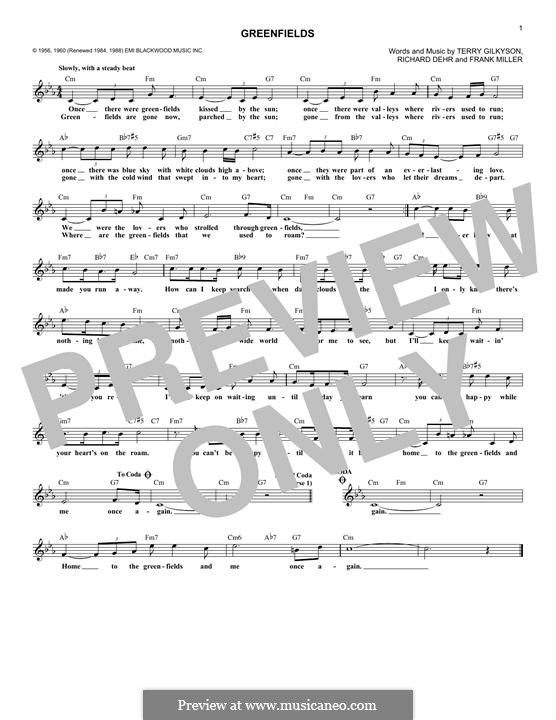 Greenfields (The Brothers Four) by F. Miller, R. Dehr, T. Gilkyson on ...