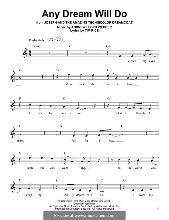 Any Dream Will Do (Joseph and The Amazing Technicolor Dreamcoat) by A.L ...