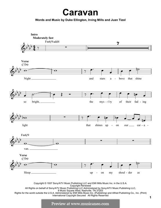 Vocal-instrumental version (Caravan) by I. Mills, D. Ellington, J ...