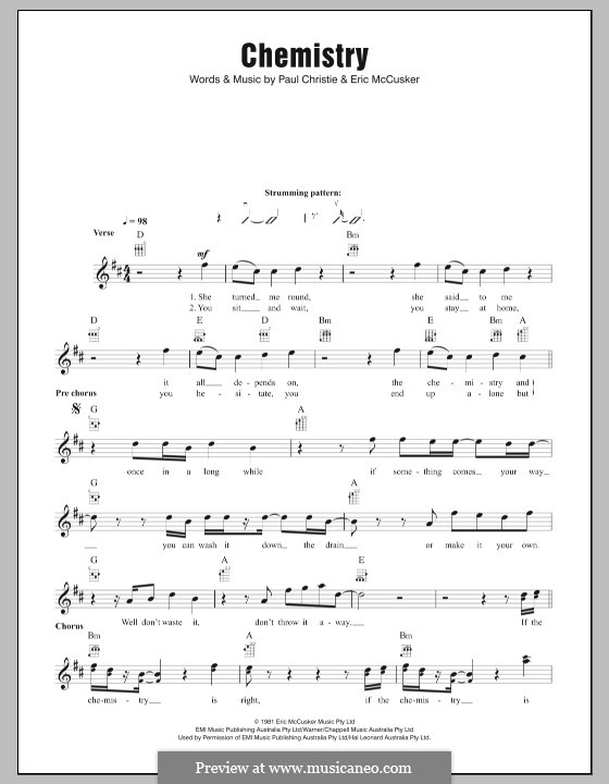 Chemistry (Mondo Rock) by E. McCusker, P. Christie on MusicaNeo