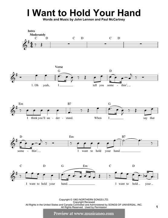 I Want To Hold Your Hand The Beatles By J Lennon P Mccartney On