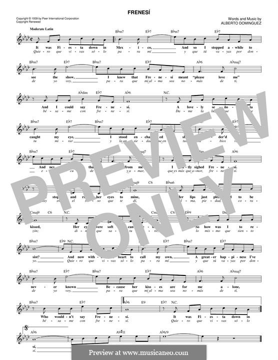Frenesi by A. Dominguez - sheet music on MusicaNeo