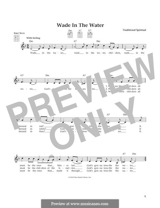 Wade in the Water by folklore - sheet music on MusicaNeo
