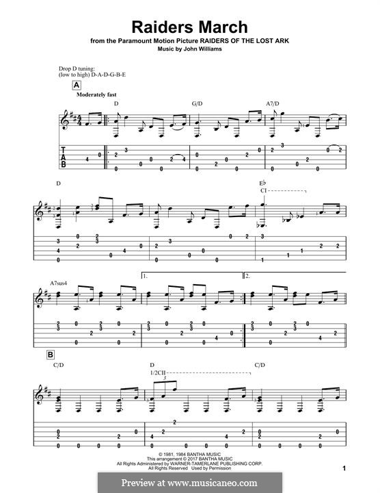 Raiders March (from Raiders of the Lost Ark) by J. Williams on MusicaNeo