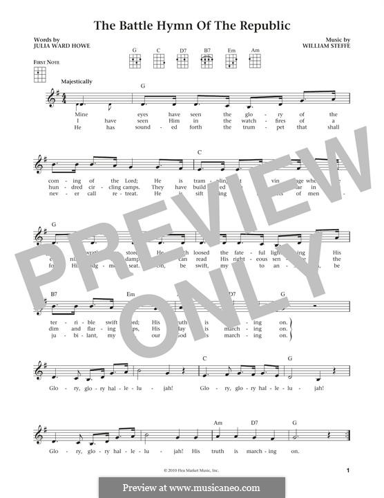 Battle Hymn of the Republic by W. Steffe - sheet music on MusicaNeo