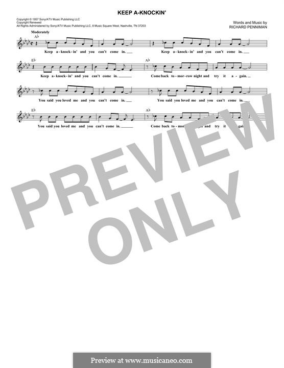 Keep A-Knockin' by Little Richard - sheet music on MusicaNeo