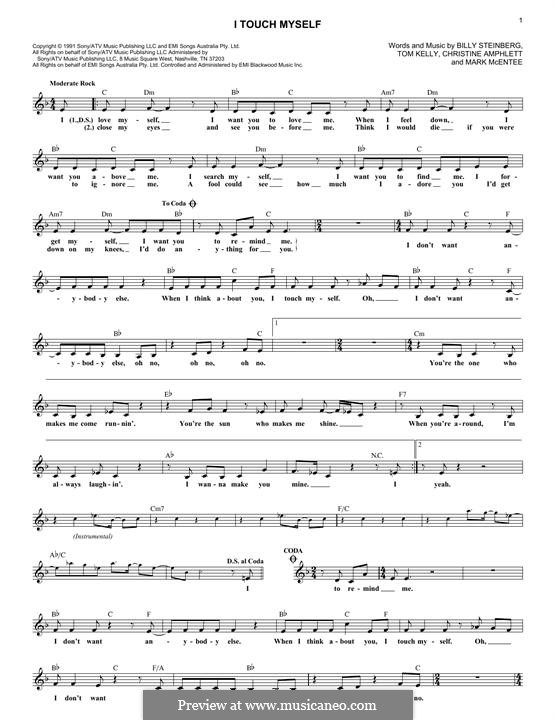I Touch Myself (The Divinyls) by B. Steinberg, C. Amphlett, M. McEntee ...