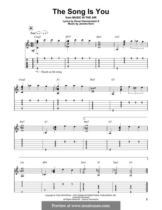 The Song is You by J. Kern - sheet music on MusicaNeo