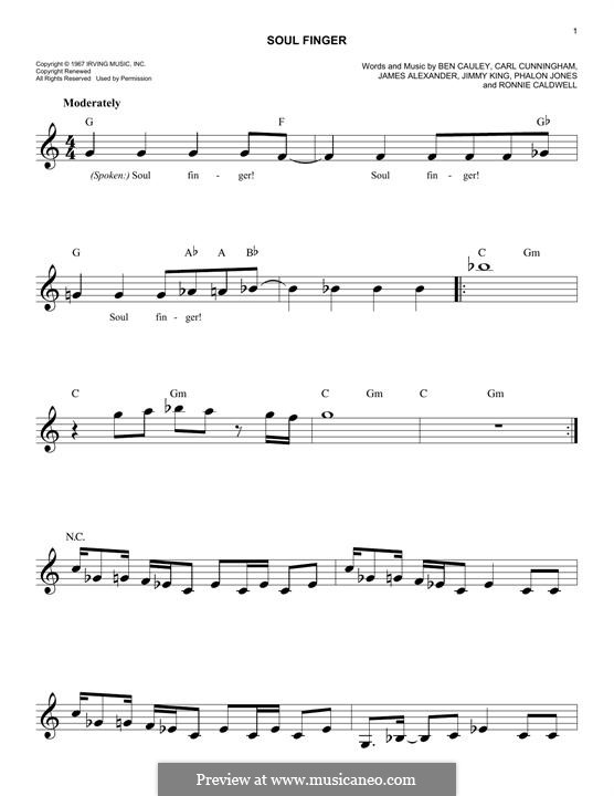 Soul Finger (The Bar-Kays) by B. Cauley, C. Cunningham, J. Alexander, J ...