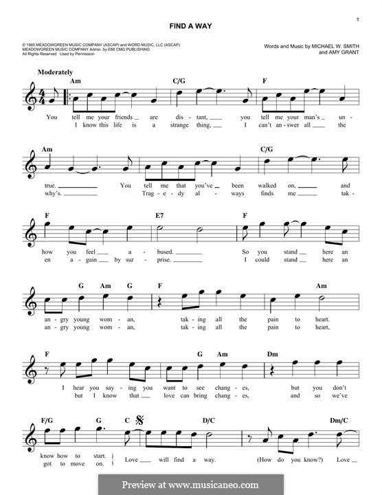 Find a Way by A. Grant - sheet music on MusicaNeo