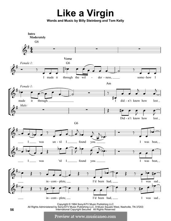 Like a Virgin (Madonna) by B. Steinberg, T. Kelly on MusicaNeo