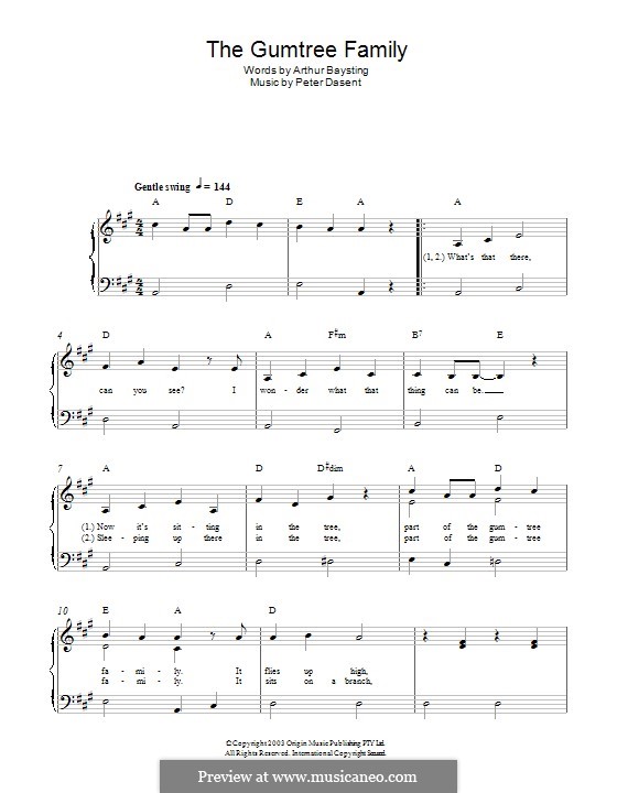 The Gumtree Family by P. Dasent - sheet music on MusicaNeo