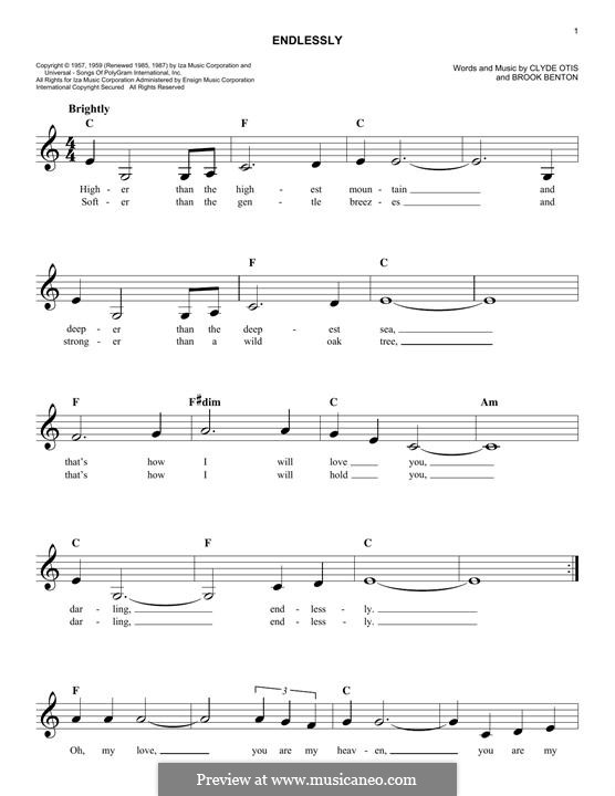 Endlessly by C. Otis - sheet music on MusicaNeo