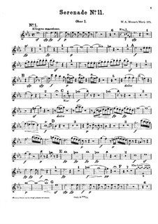 Serenade for Winds No.11 in E Flat Major, K.375 by W.A. Mozart on MusicaNeo