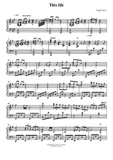 This life by L. Calvo - sheet music on MusicaNeo