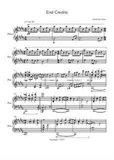 End Credits by J. Geer - sheet music on MusicaNeo