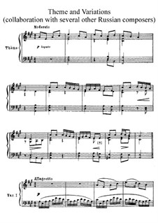 Theme and Variation by N. Rimsky-Korsakov - sheet music on MusicaNeo