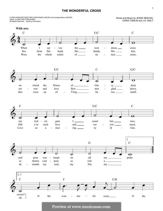 The Wonderful Cross (Phillips, Craig & Dean) by C. Tomlin, J. Reeves on ...