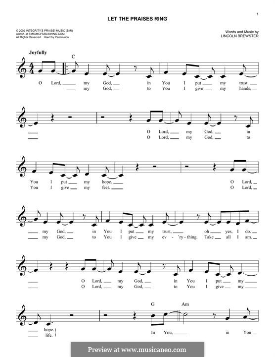 Let the Praises Ring by L. Brewster - sheet music on MusicaNeo
