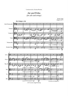 Air and Polka (cello and strings) by J. Grigg - sheet music on MusicaNeo