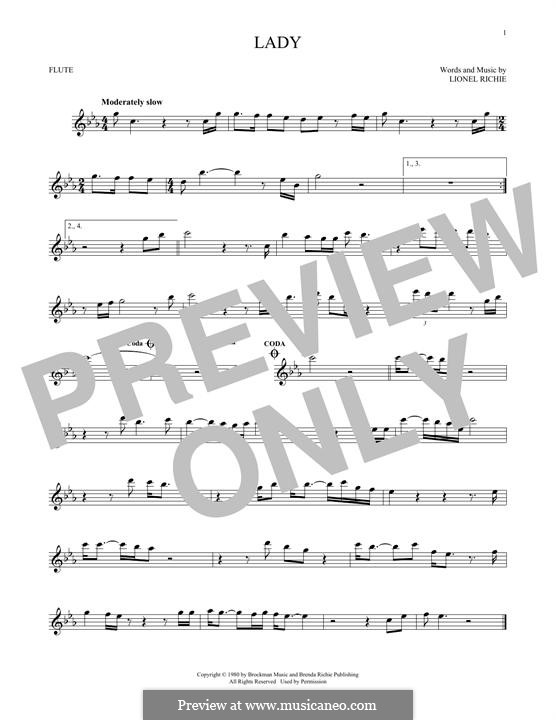Lady by L. Richie - sheet music on MusicaNeo