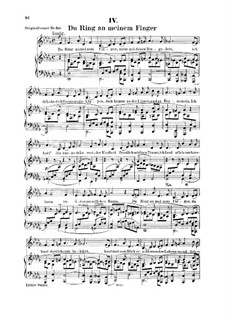 No.4 Thou Ring upon My Finger (Woman's Love and Life, Op.42) by R ...