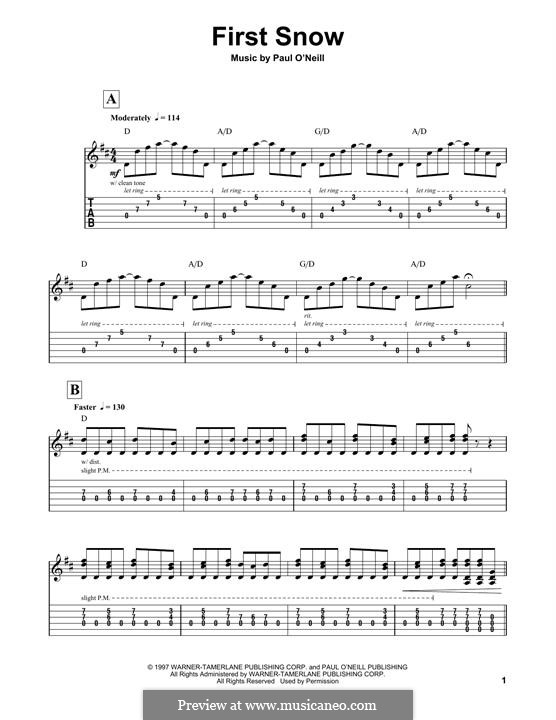 First Snow (Trans-Siberian Orchestra) by P. O'Neill on MusicaNeo