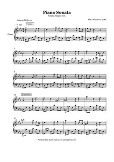 Piano Sonata (Sonata Allegro mvt) by M. Galavan - sheet music on MusicaNeo
