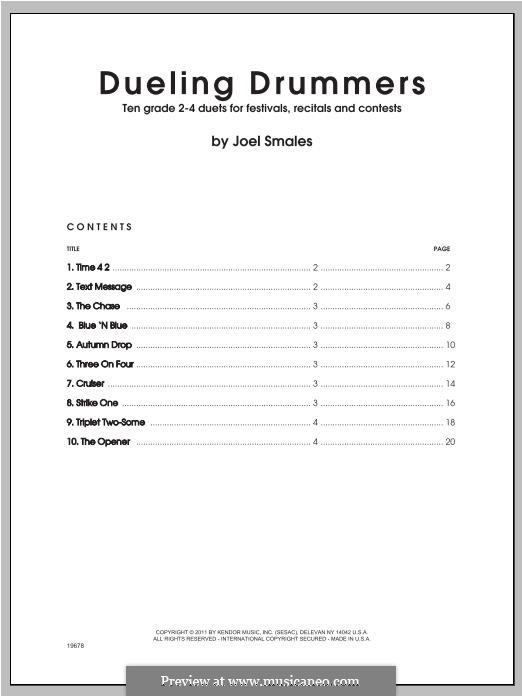 Dueling Drummers by J. Smales - sheet music on MusicaNeo