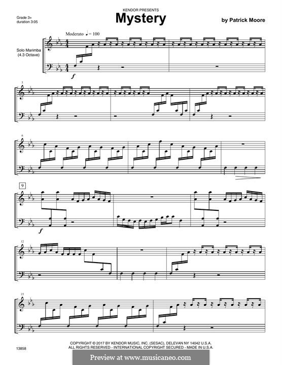 Mystery by P. Moore - sheet music on MusicaNeo