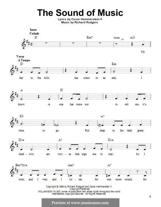 The Sound of Music by R. Rodgers - sheet music on MusicaNeo
