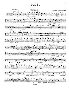 Trio for French Horn (or Cello), Violin and Piano, Op.40 by J. Brahms ...