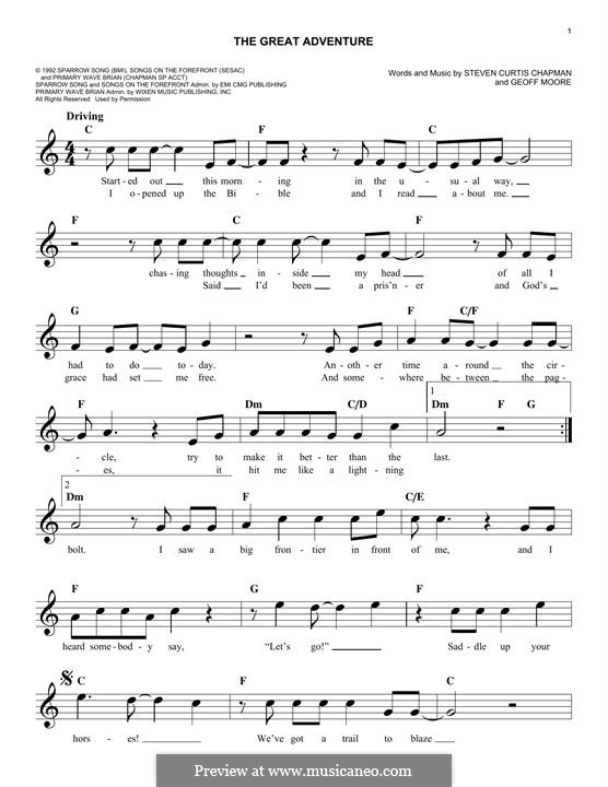 The Great Adventure by G. Moore - sheet music on MusicaNeo