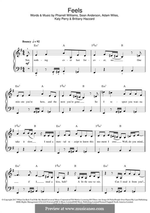 Feels (Calvin Harris feat. Pharrell Williams) by A. Wiles, K. Perry, P ...