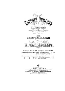 Complete Opera (Eugene Onegin, TH 5 Op.24) by P. Tchaikovsky on MusicaNeo