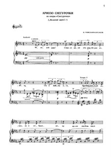 The Snow Maiden by N. Rimsky-Korsakov - sheet music on MusicaNeo