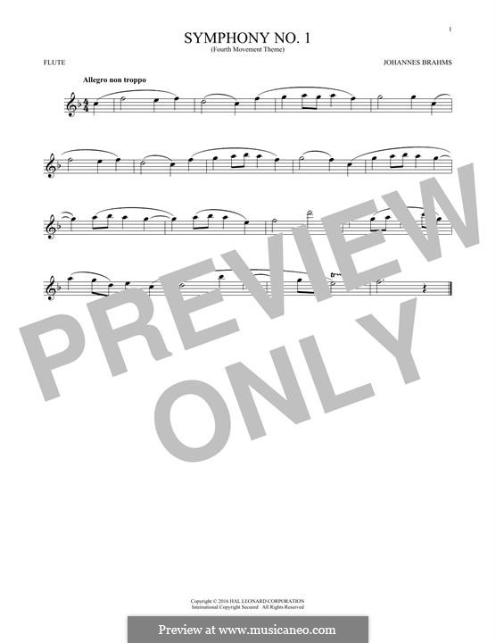 Movement IV (Symphony No.1 in C Minor, Op.68) by J. Brahms on MusicaNeo