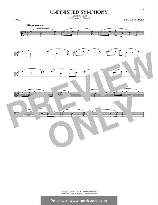 Symphony No.8 in B Minor 'Unfinished', D.759 by F. Schubert on MusicaNeo