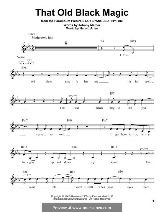 That Old Black Magic (from Star Spangled Rhythm) by H. Arlen on MusicaNeo